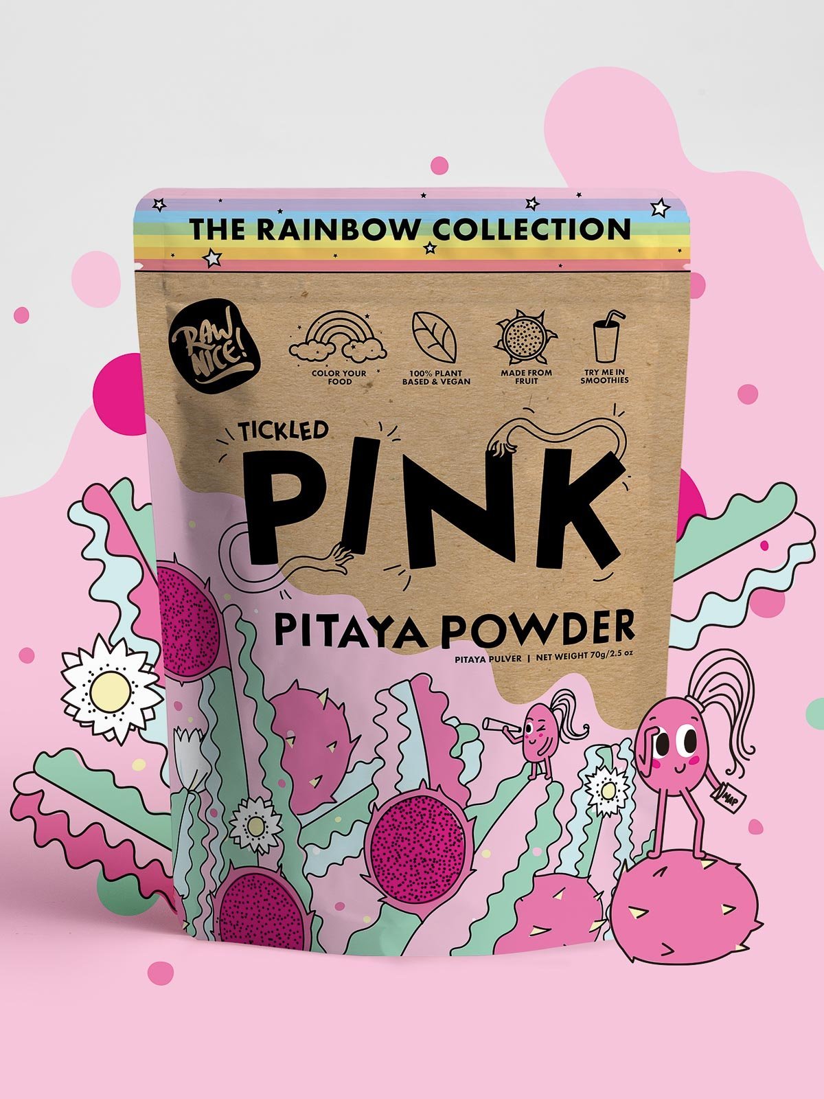 Buy Pink Pitaya Powder, 100% Natural and Freeze Dried Superfood – Rawnice